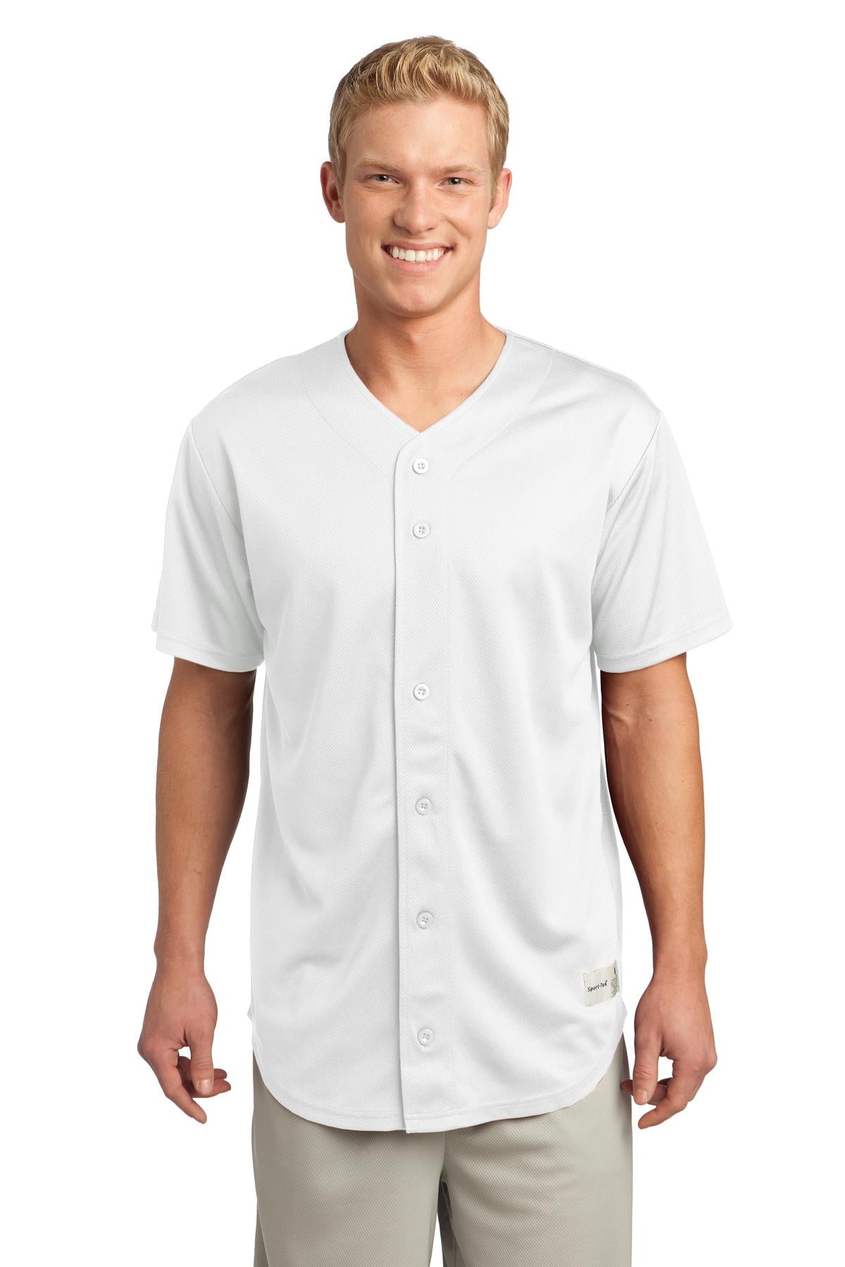 Sport-Tek PosiCharge Tough Mesh Full-Button Jersey - Walmart.com