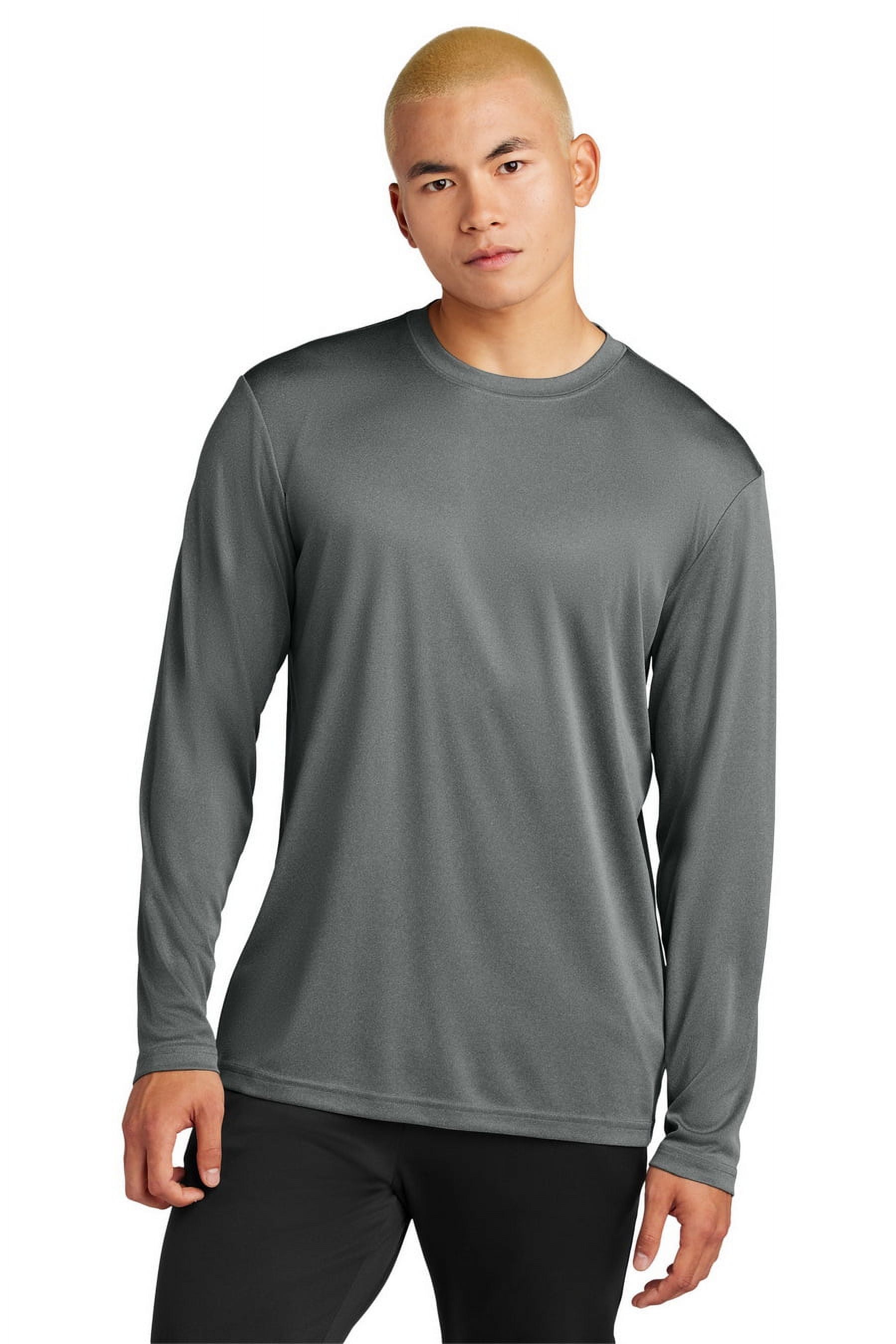 Sport-Tek ST350LS Long Sleeve PosiCharge Competitor Tee-Iron Grey ...