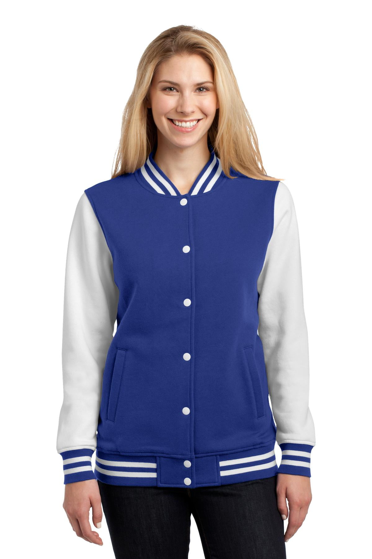 Sport-Tek WoMen's Fleece Letterman Jacket - LST270 - Walmart.com