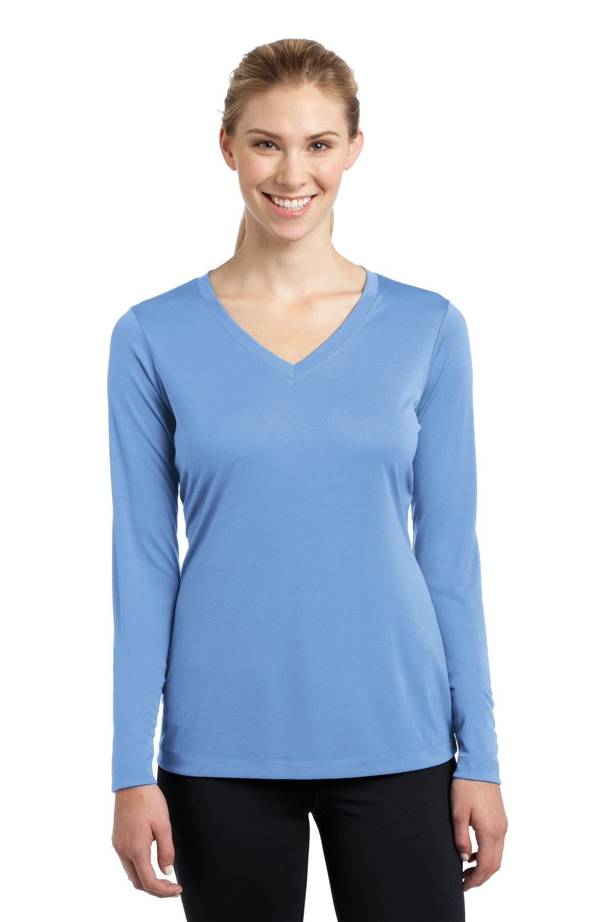 Sport-Tek Women's Long Sleeve PosiCharge Competitor V-Neck Tee ...