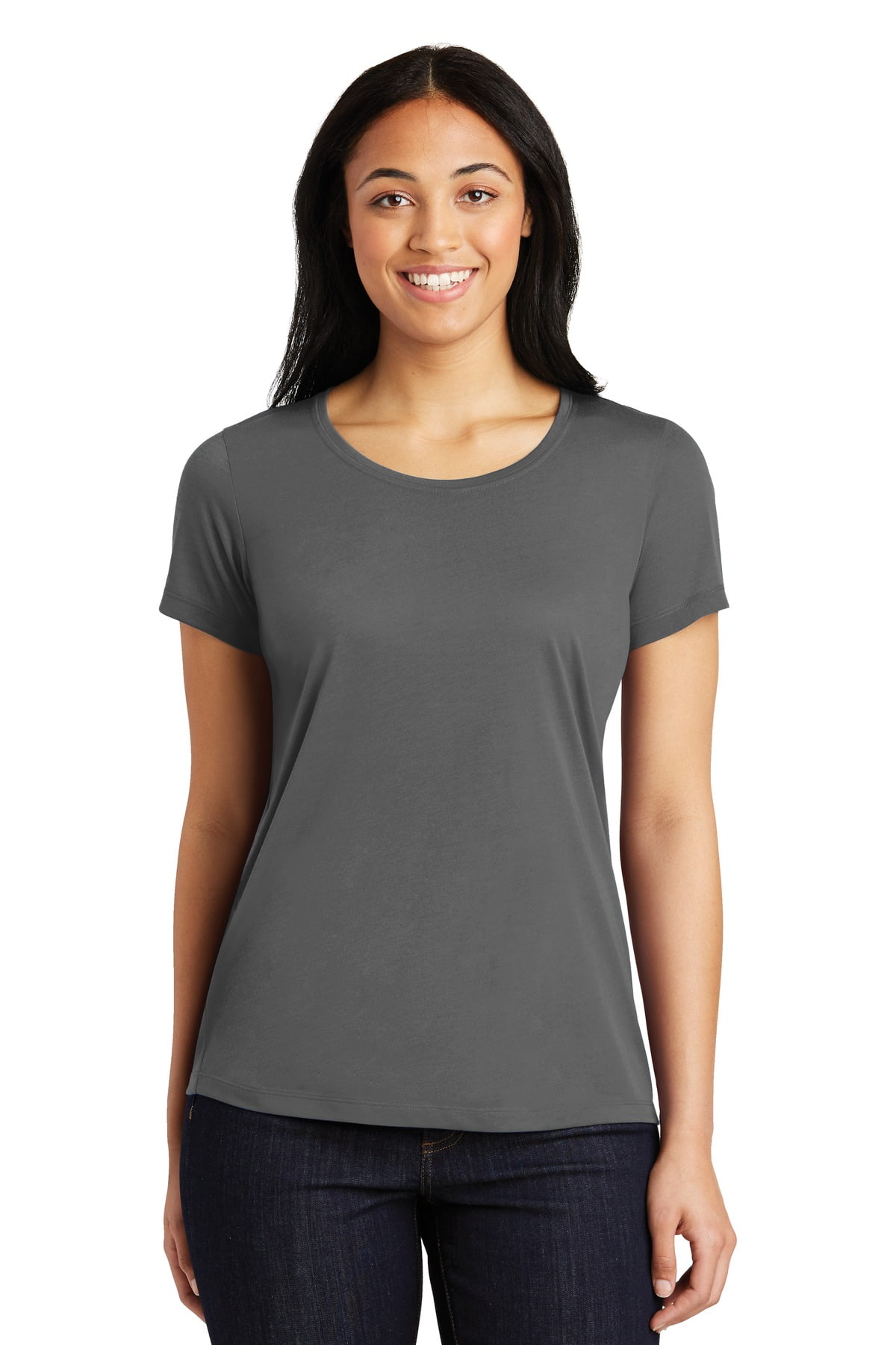 Sport-Tek Women's PosiCharge Ecompetitor Cotton Touch Scoop Neck Tee ...