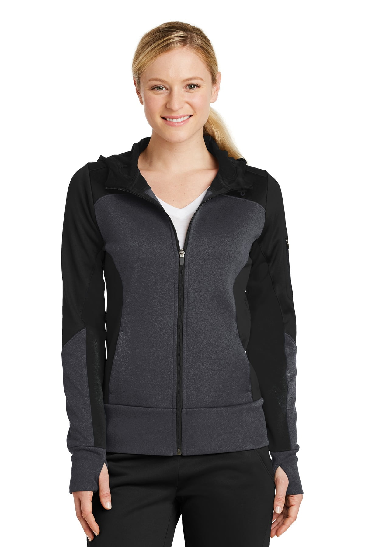 Sport-Tek Women's Tech Fleece Colorblock Full-Zip Hooded Jacket. LST245 ...