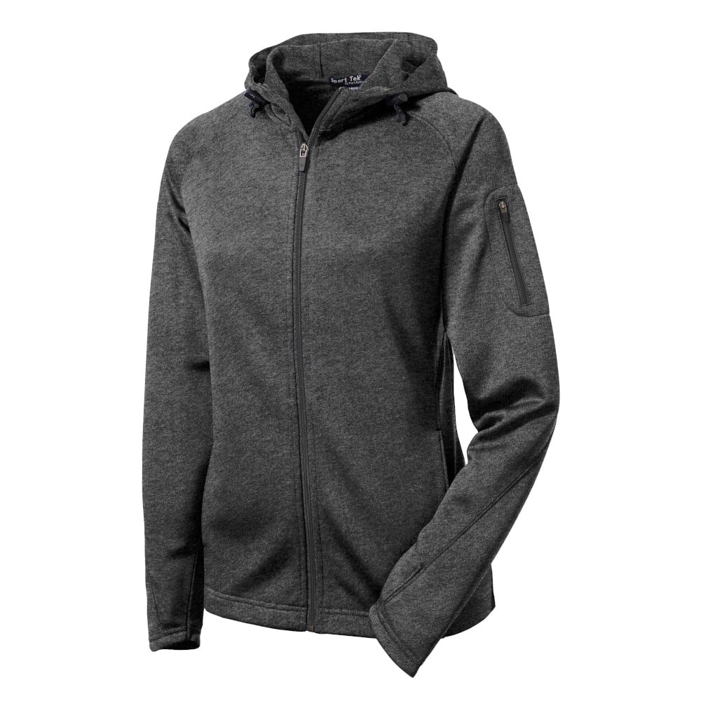 Sport-Tek Womens Tech Fleece Full Zip Hooded Jacket X-Large Graphite ...