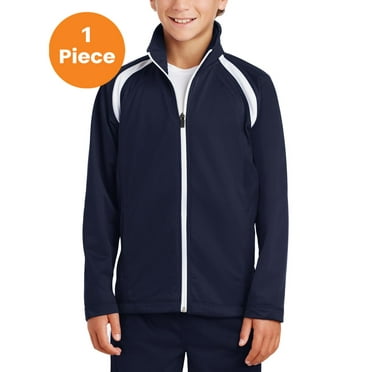 Athletic Works Boys Active Tech Fleece Full-Zip Jacket, Sizes 4-18 ...