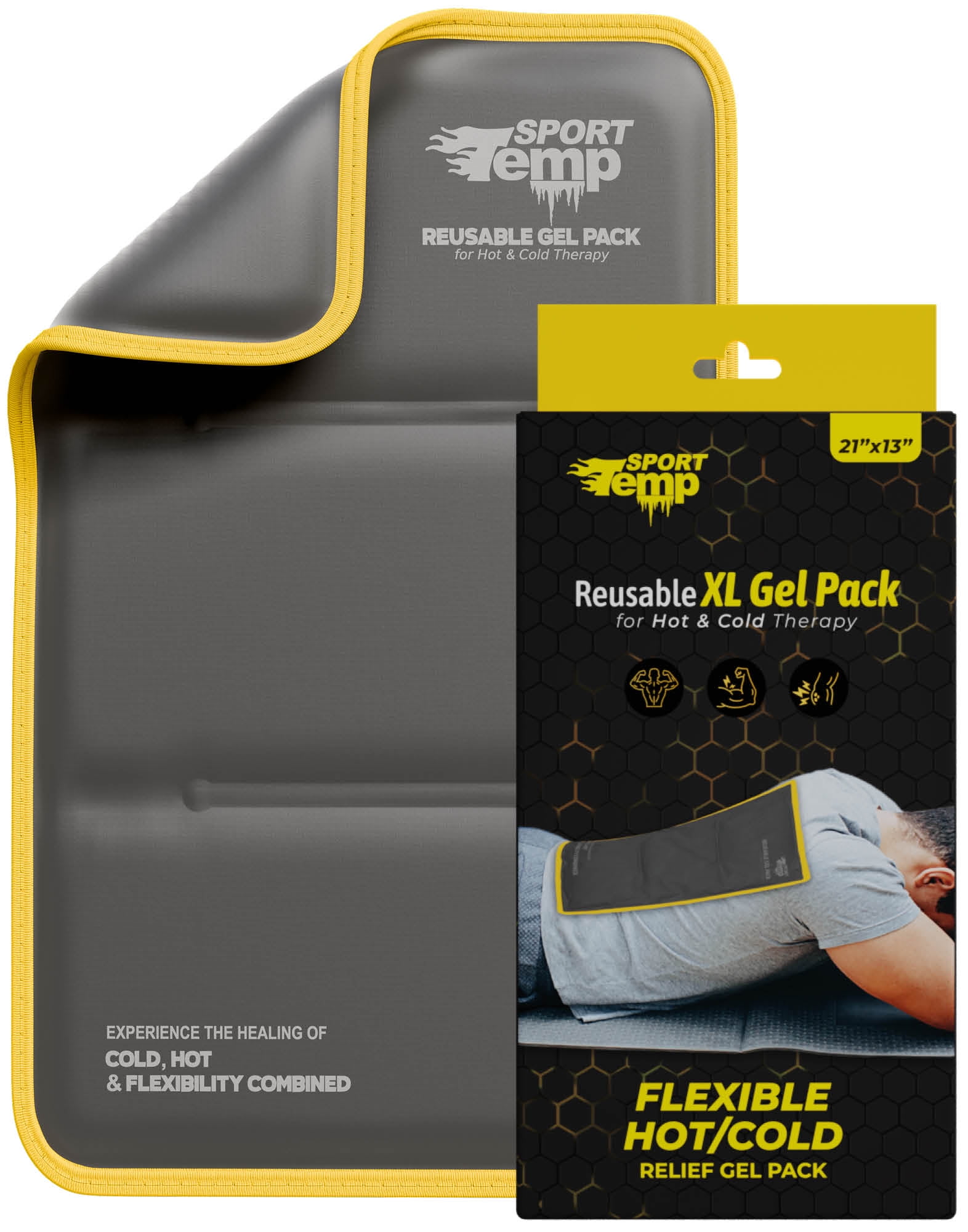 Sport Temp Reusable Gel Ice Packs - Flexible When Frozen for Injuries ...