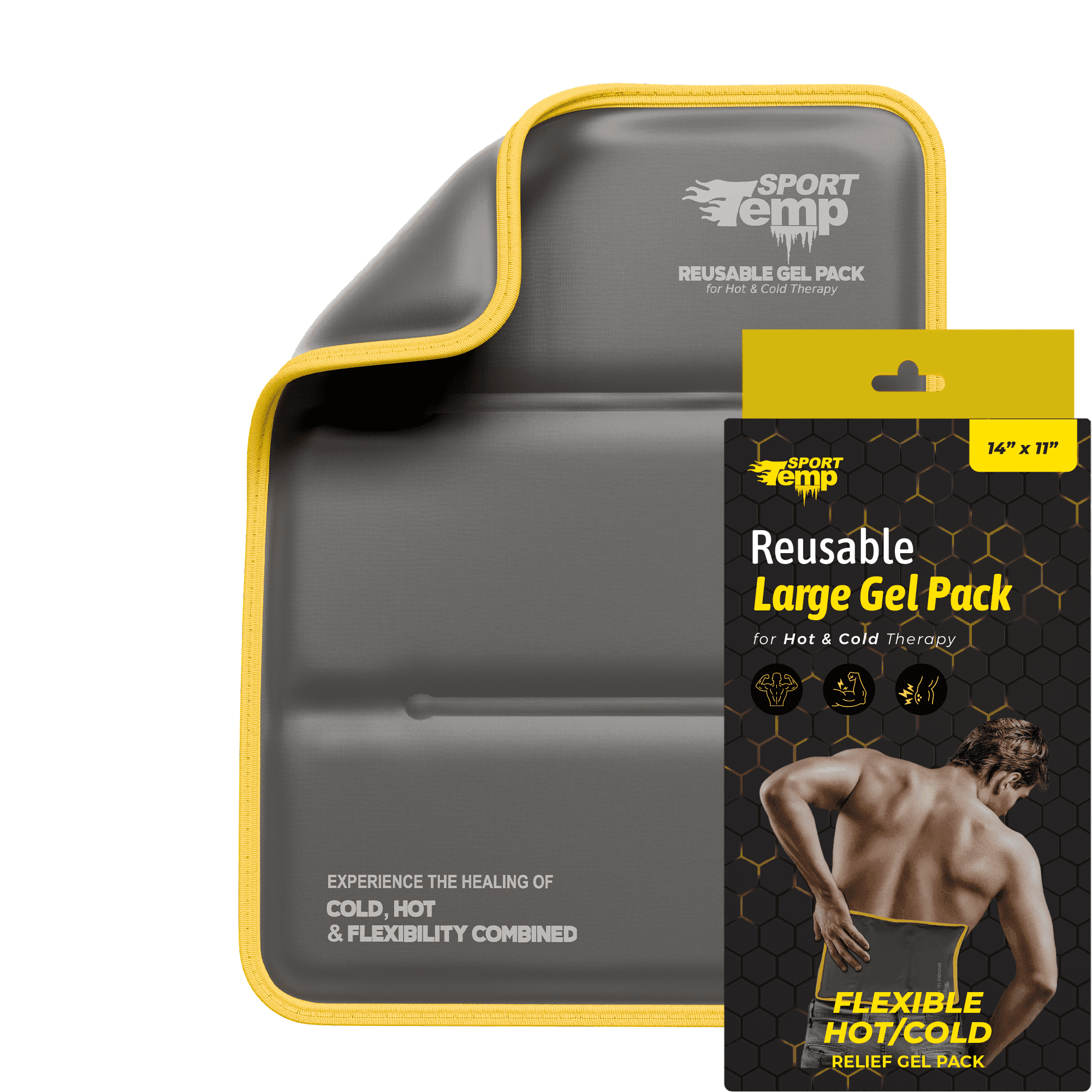 Reusable Gel Ice Packs - Flexible When Frozen for Injuries, Hip ...