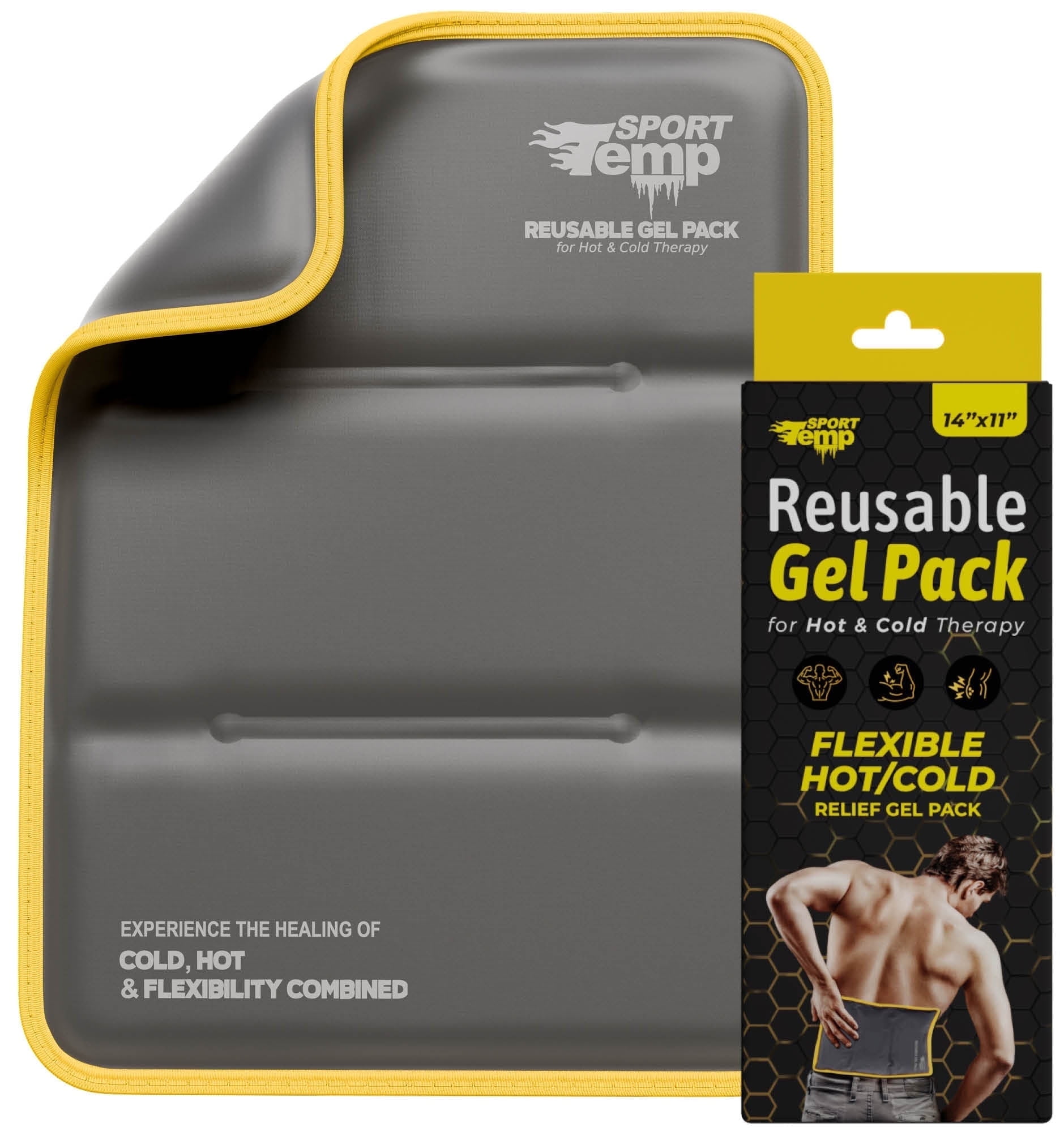 Reusable Gel Ice Packs - Flexible When Frozen for Injuries, Hip ...