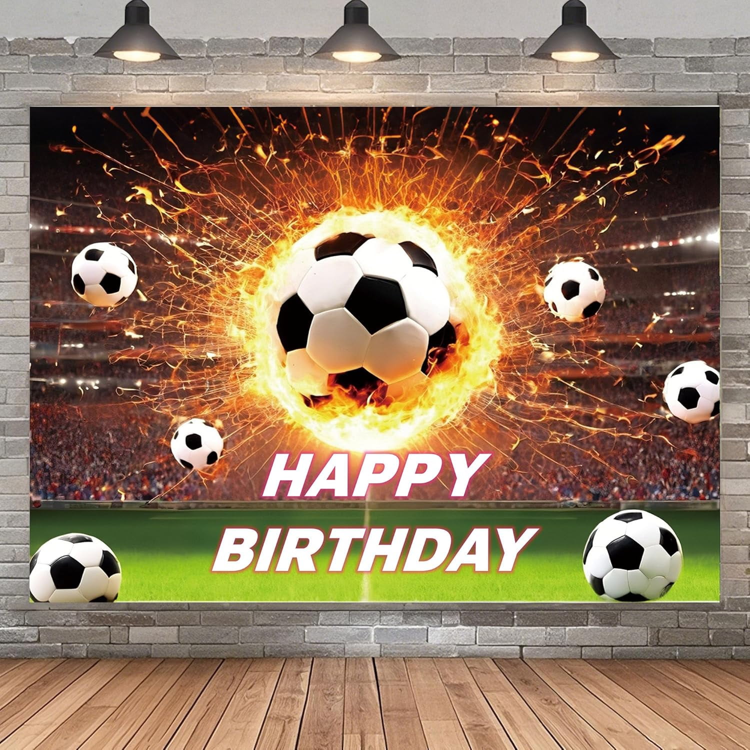 Sport Theme Happy Birthday Backdrop for Boys Kids Girl Football Party ...