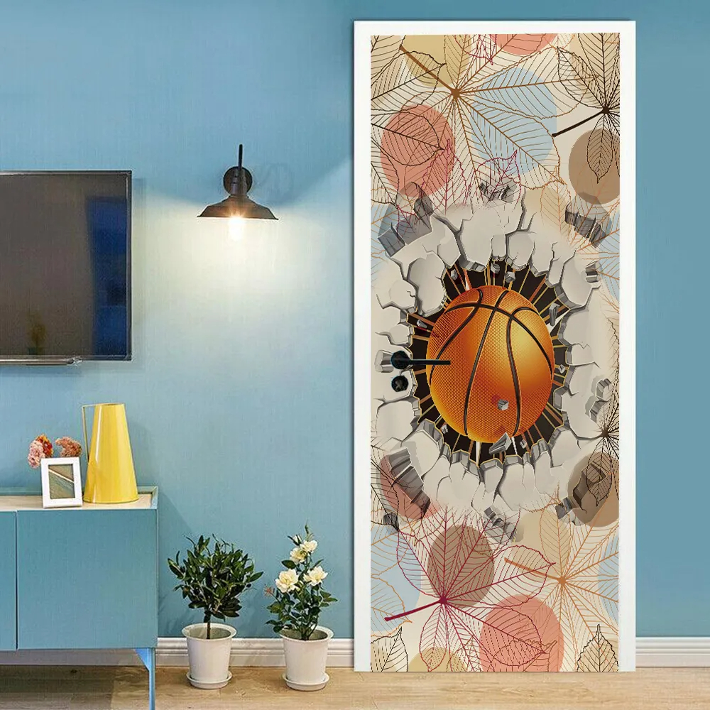 Sport Theme Skate Door Sticker for Teenager Bedroom Home Decor PVC ...