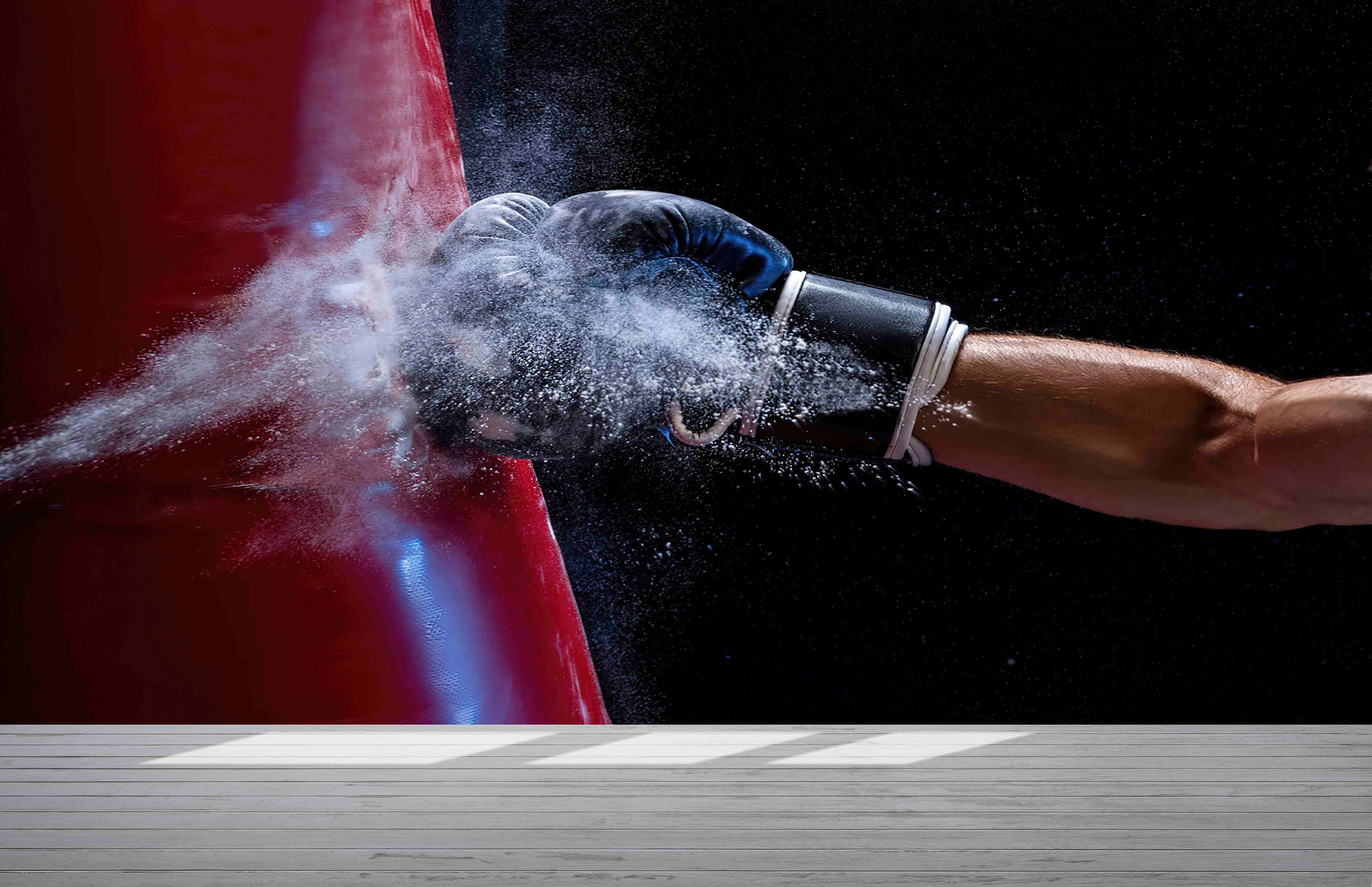 Sport Wallpaper, Boxing Wall Poster, Paper Wall Art Modern Wallpaper ...