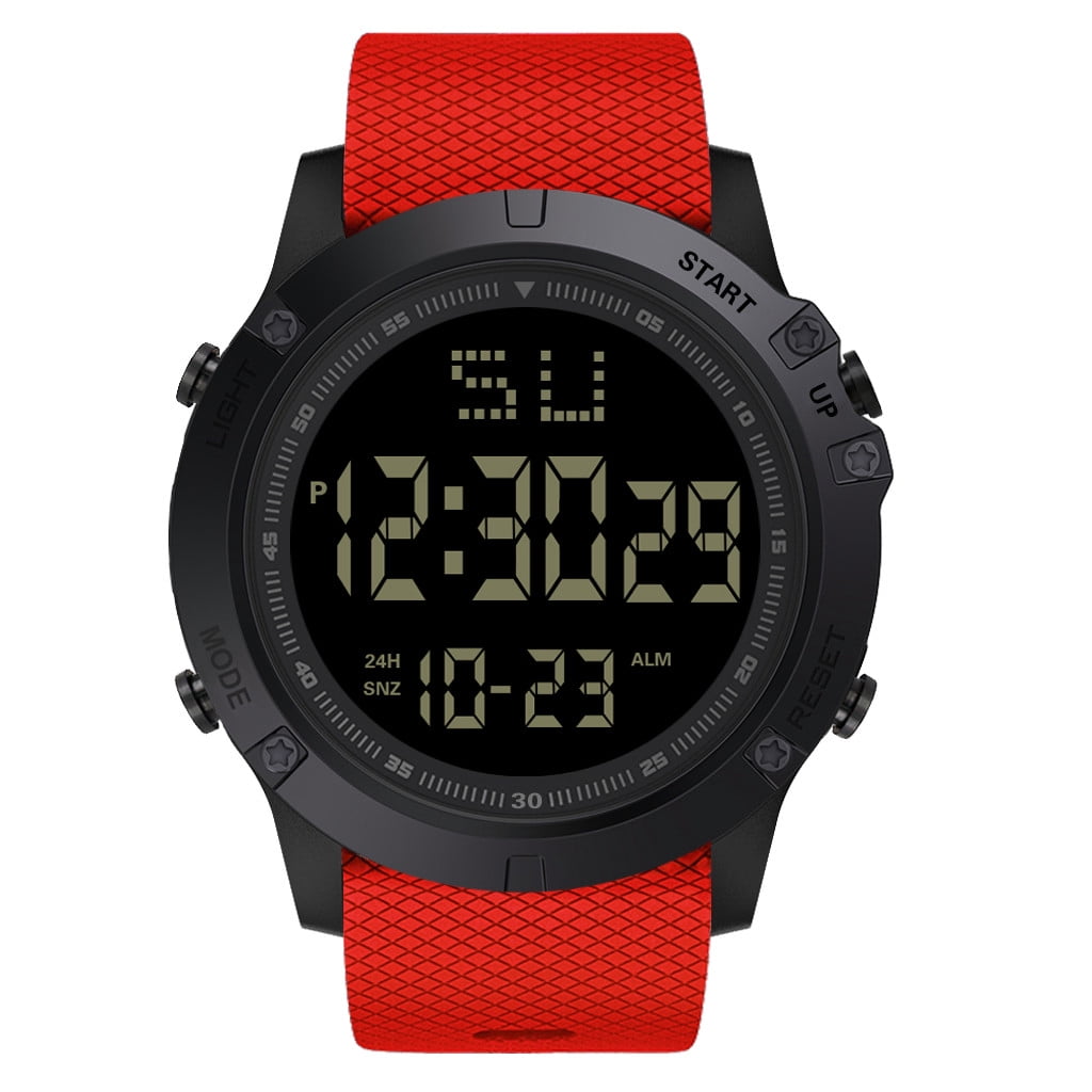 Sport Watches Fashion Men LED Digital Date Military Sport Rubber Quartz ...