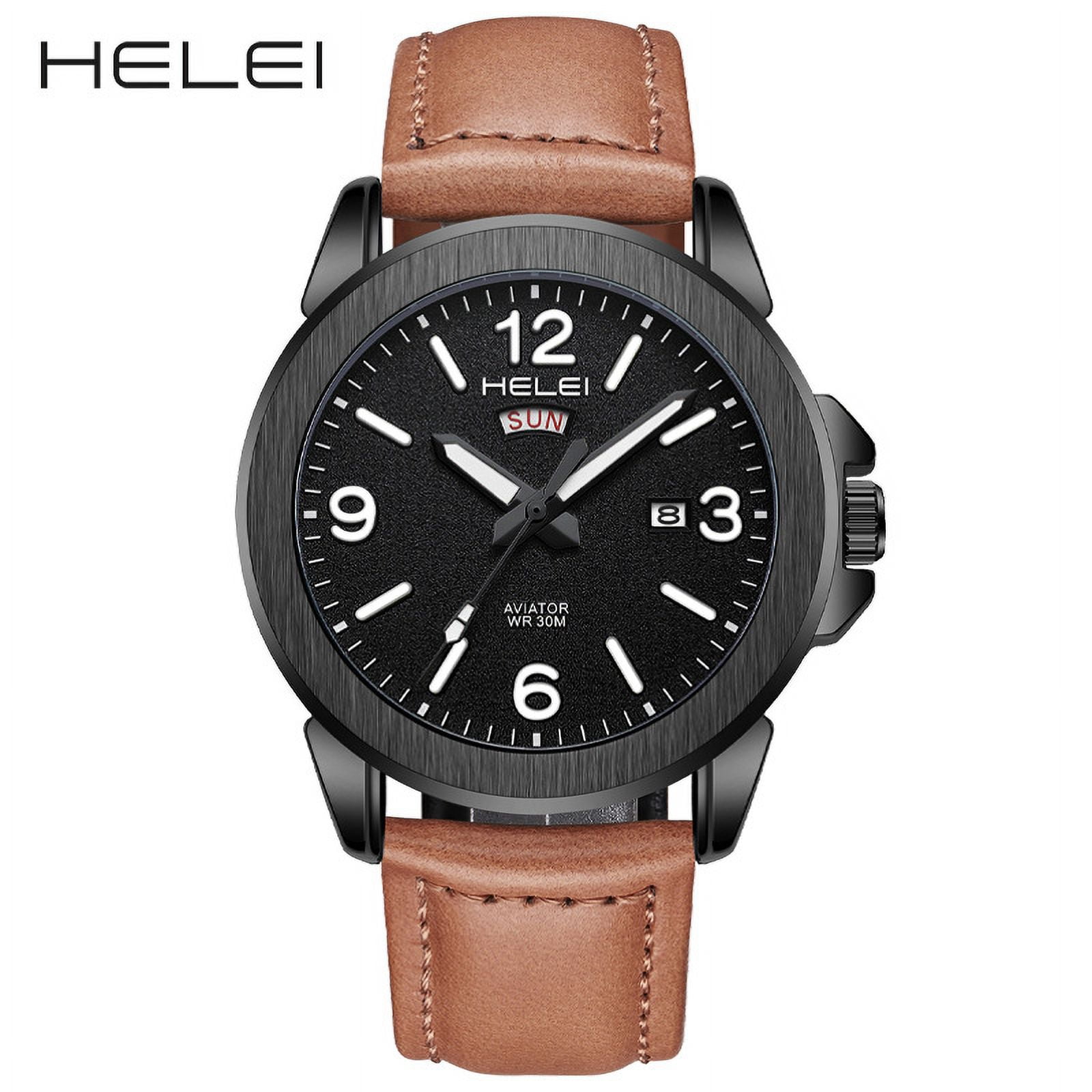 HELEI Men's Quartz Watch Waterproof Wristwatches 804048800807 - Walmart.com
