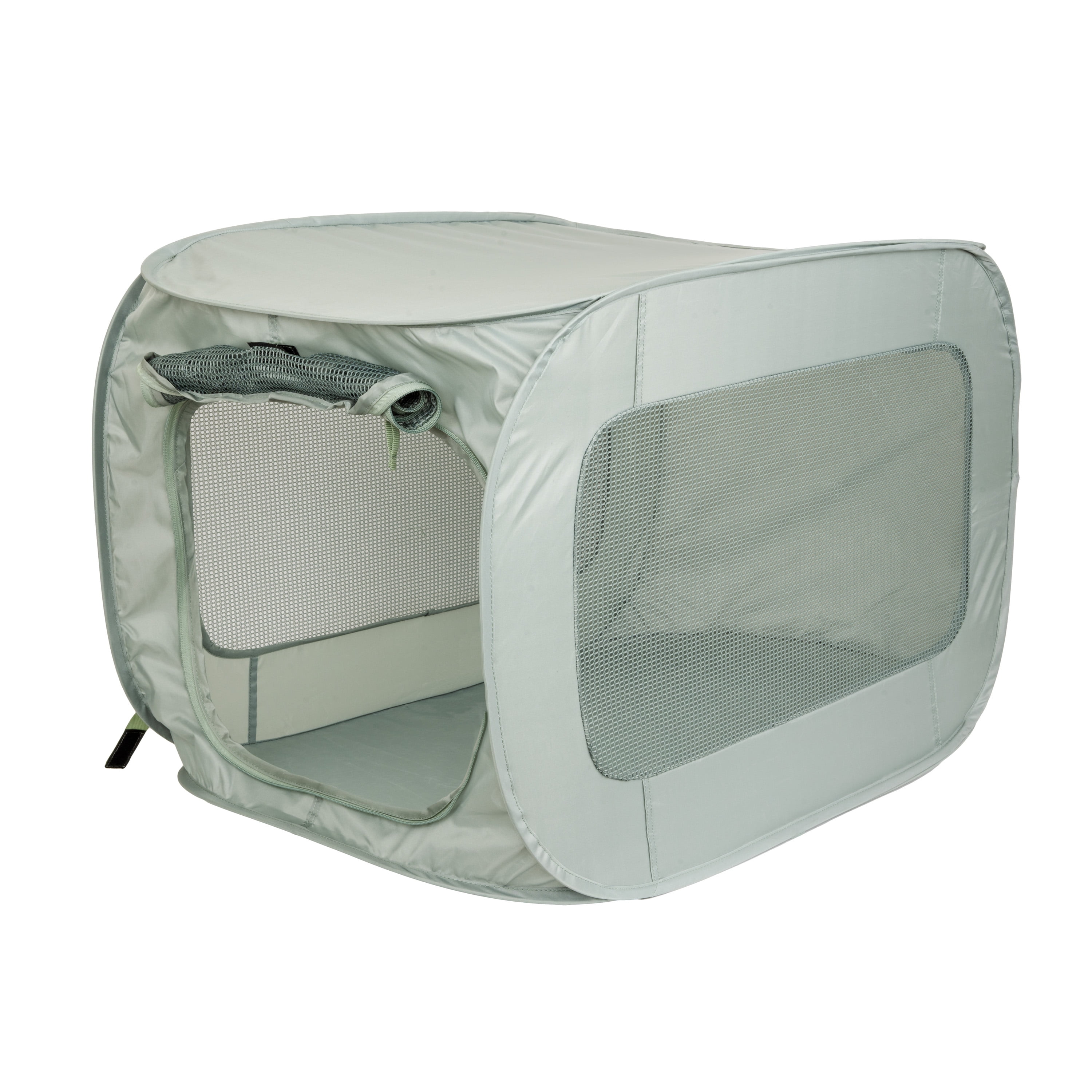 SportPet Designs Pop-Open Soft-Sided Kennel for Pets, Light Green ...