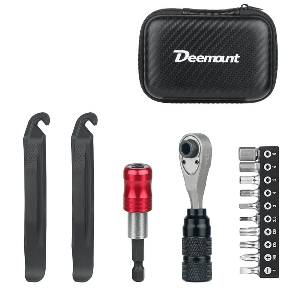 Sportact Bicycle,Ratchet Wrench Tire Levers Multi-function Kit Bicycle Repair Kit Box,Outdoor ...