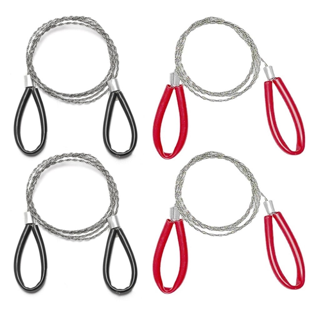 Sportact Camping Essentials,4PCS Stainless Steel Wire Saw Hand Pocket ...