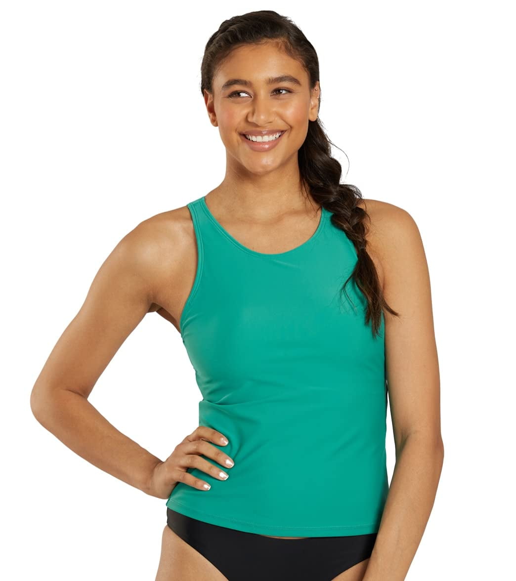 Sporti Active High Neck Tankini Top, Removable Cup, Athleisure (Women’s ...