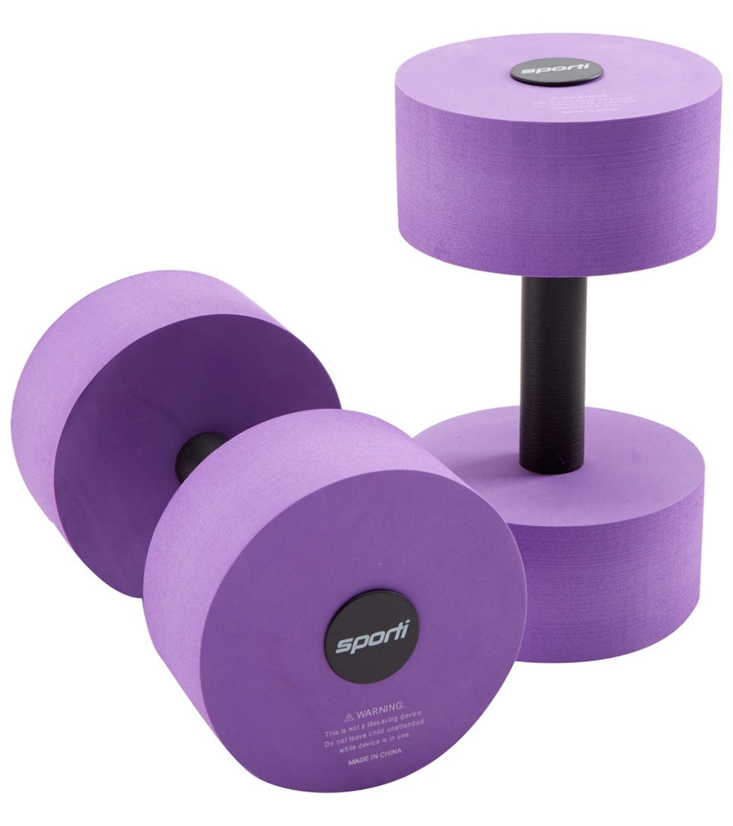 Sporti Aquatic Fitness - 8lbs Foam Water Weights Purple Dumbbells for ...