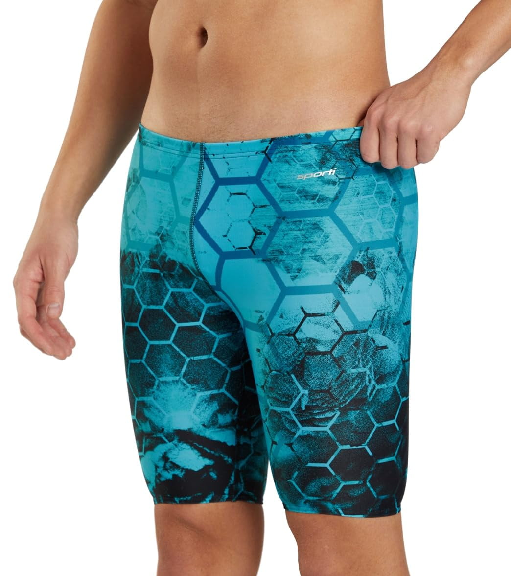 Sporti Fenced In Jammer Swimsuit, (Men’s) - Walmart.com