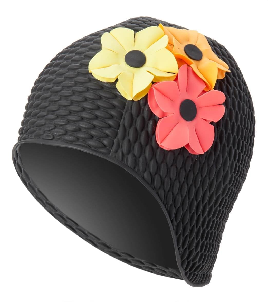 Sporti, Swim Cap, Floral Three-Panel Rubber, Comfortable Fit - Walmart.com