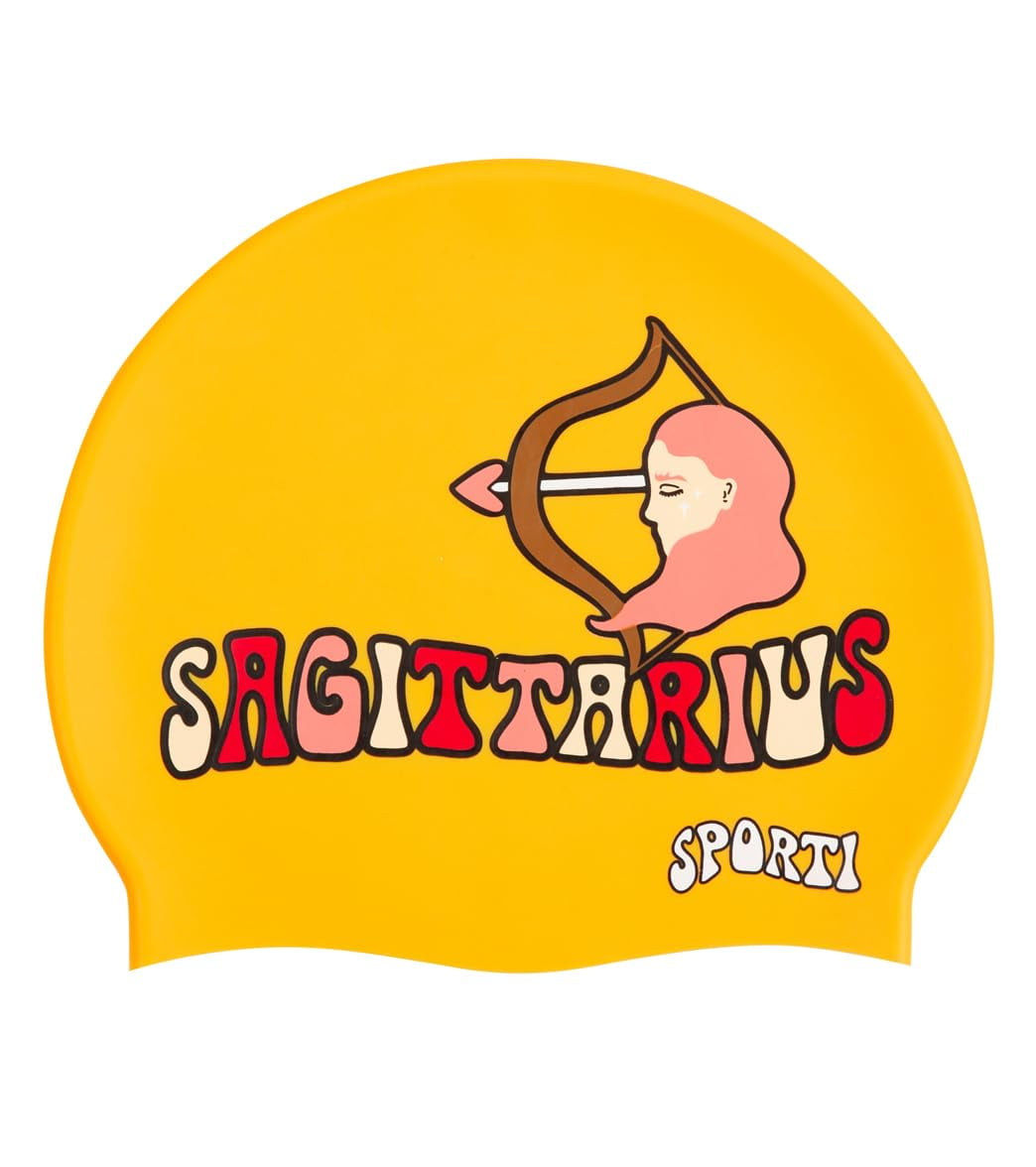 Sporti Zodiac Sagittarius Swim Cap, Snug Fit, Contoured, Anti-Slip ...