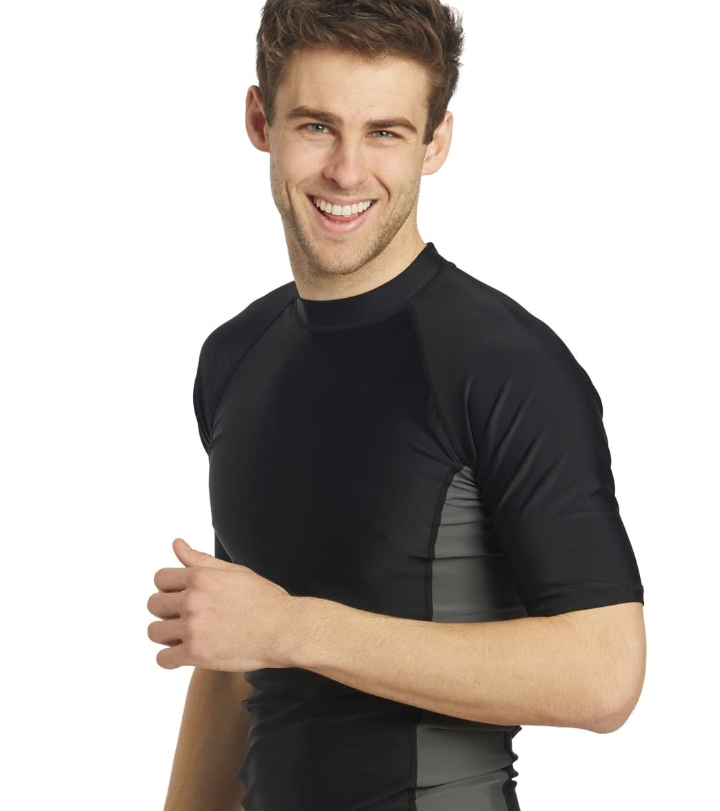 Sporti Men's S/S Rash Guard, UPF 50+, Sport Fit, Flatlock Seams, Sizes ...