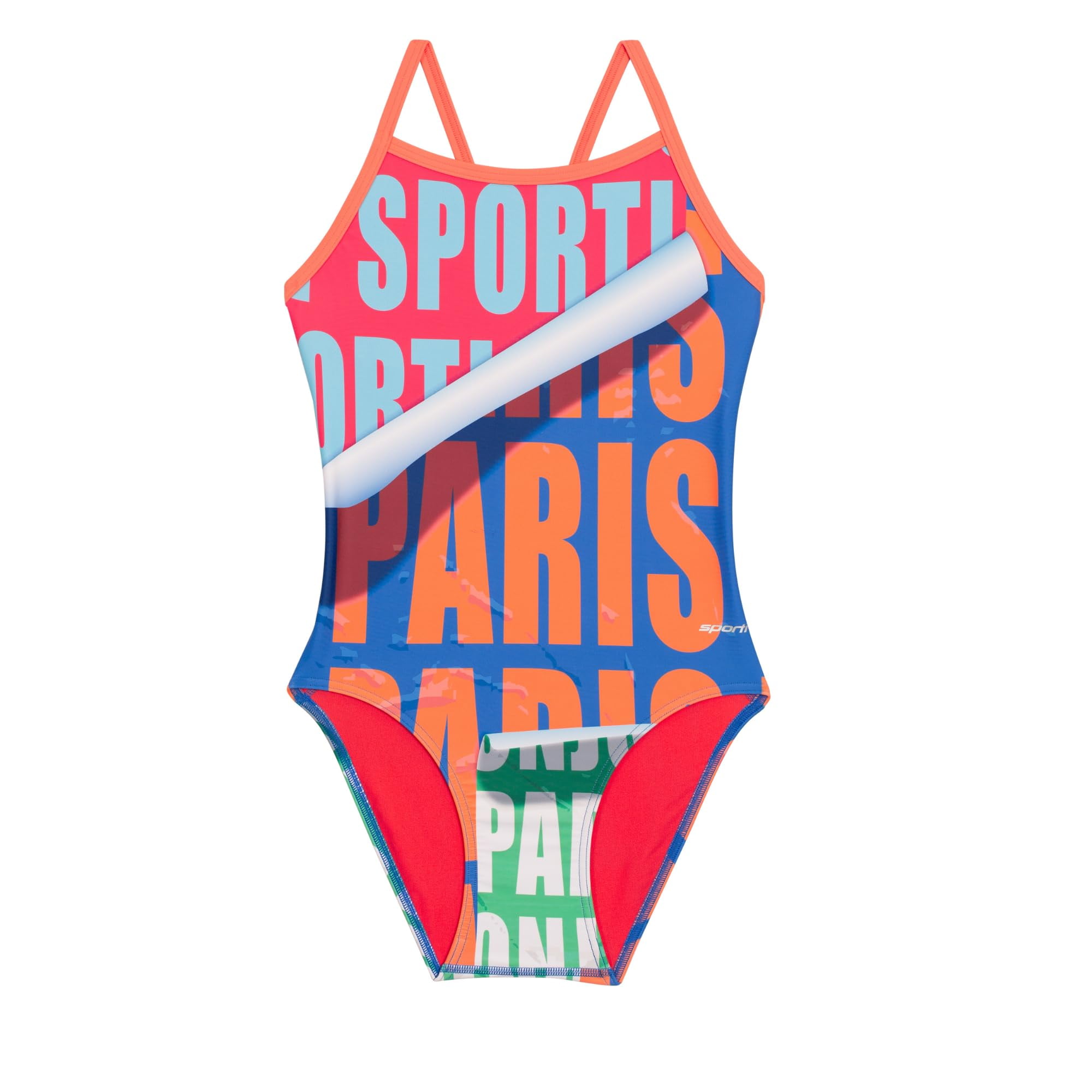 Sporti Paris Metro Pop Thin Strap One Piece Swimsuit, High Cut ...
