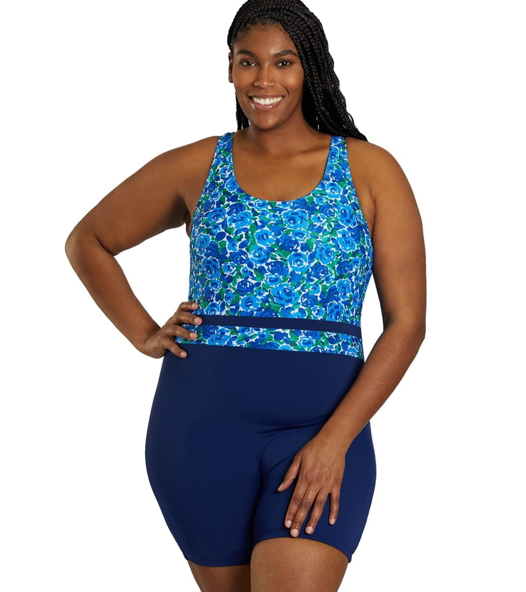Sporti HydroLast Malibu Sunrise One Piece Swimsuit, High Cut, Removable ...