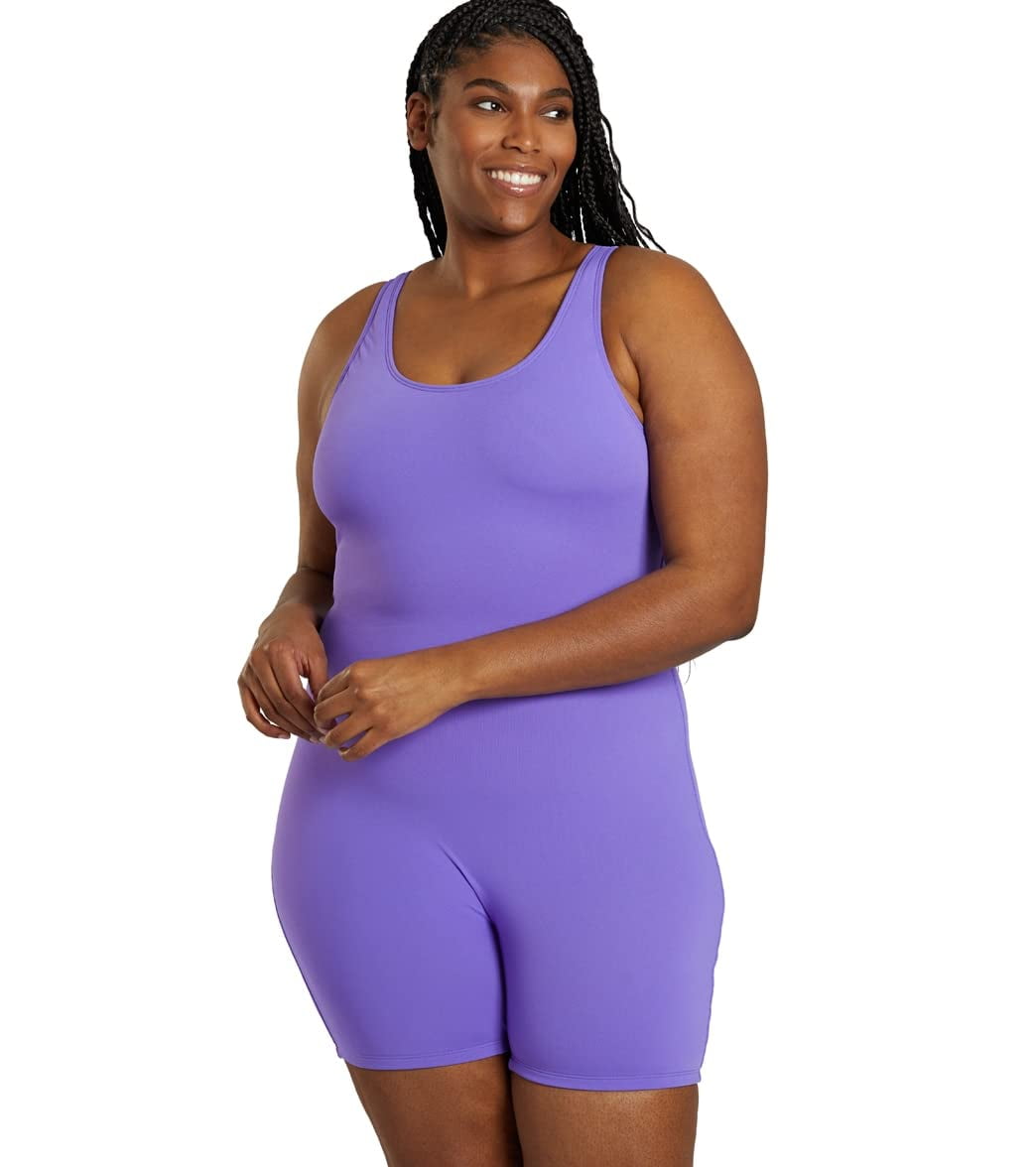 Sporti Plus Size HydroLast Unitard Swimsuit, Italian Fabric, Scoop Back ...