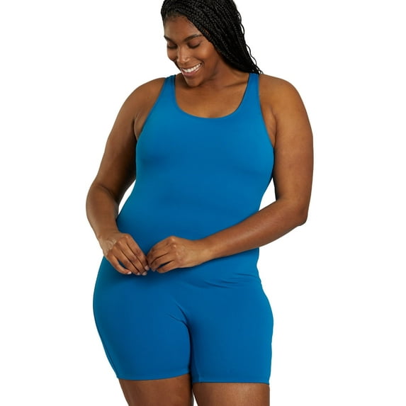 Sporti Plus Size HydroLast Unitard Swimsuit, Italian Fabric, Scoop Back ...