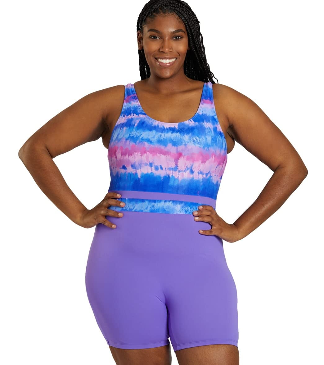 Sporti Plus Size HydroLast One-Piece Swimsuit, Chlorine Resistant ...