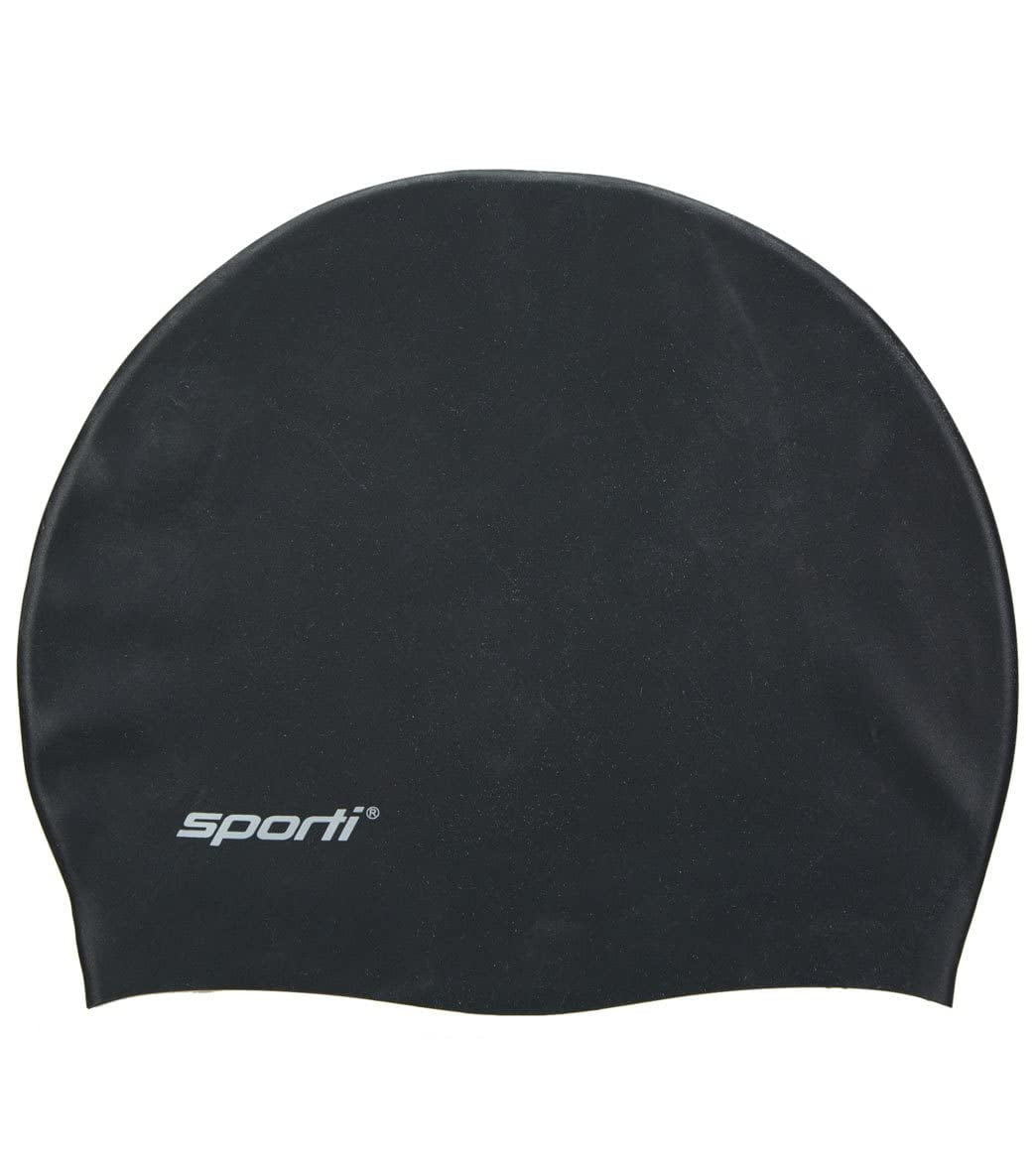 Sporti Silicone Swim Cap, Snug Fit, Contoured, Anti-Slip, Easy On/Off ...