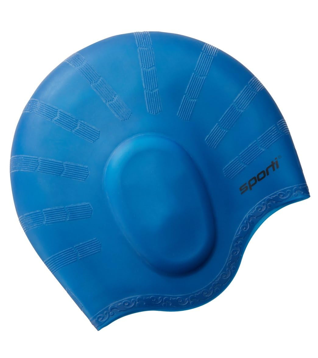 Sporti Silicone Swim Cap, Ear Protection, Lightweight, Anti-Slip Grip ...