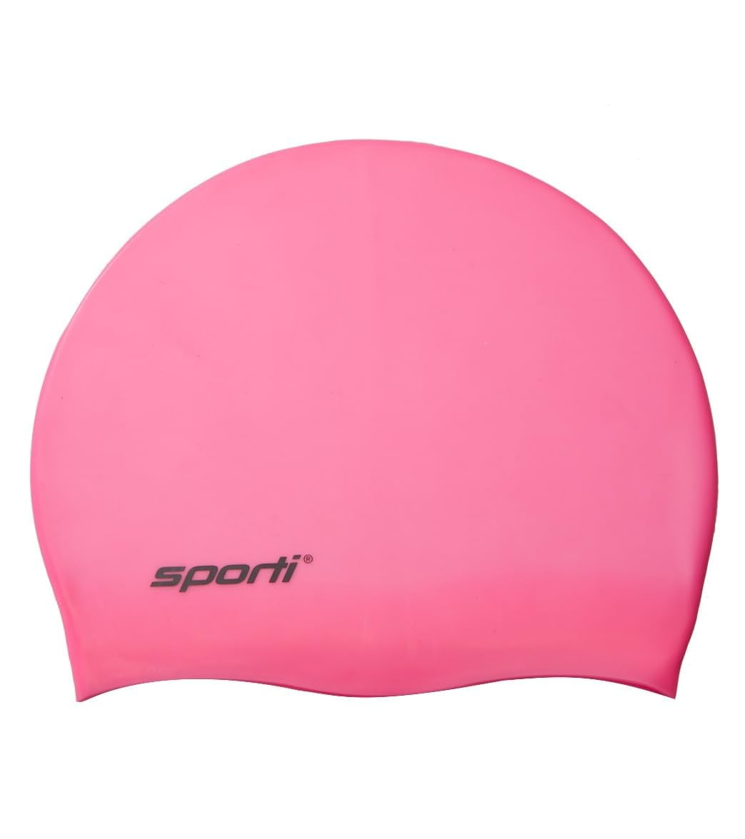 Sporti Neon Silicone Swim Cap - Snug Fit, Anti-Slip, Latex-Free ...