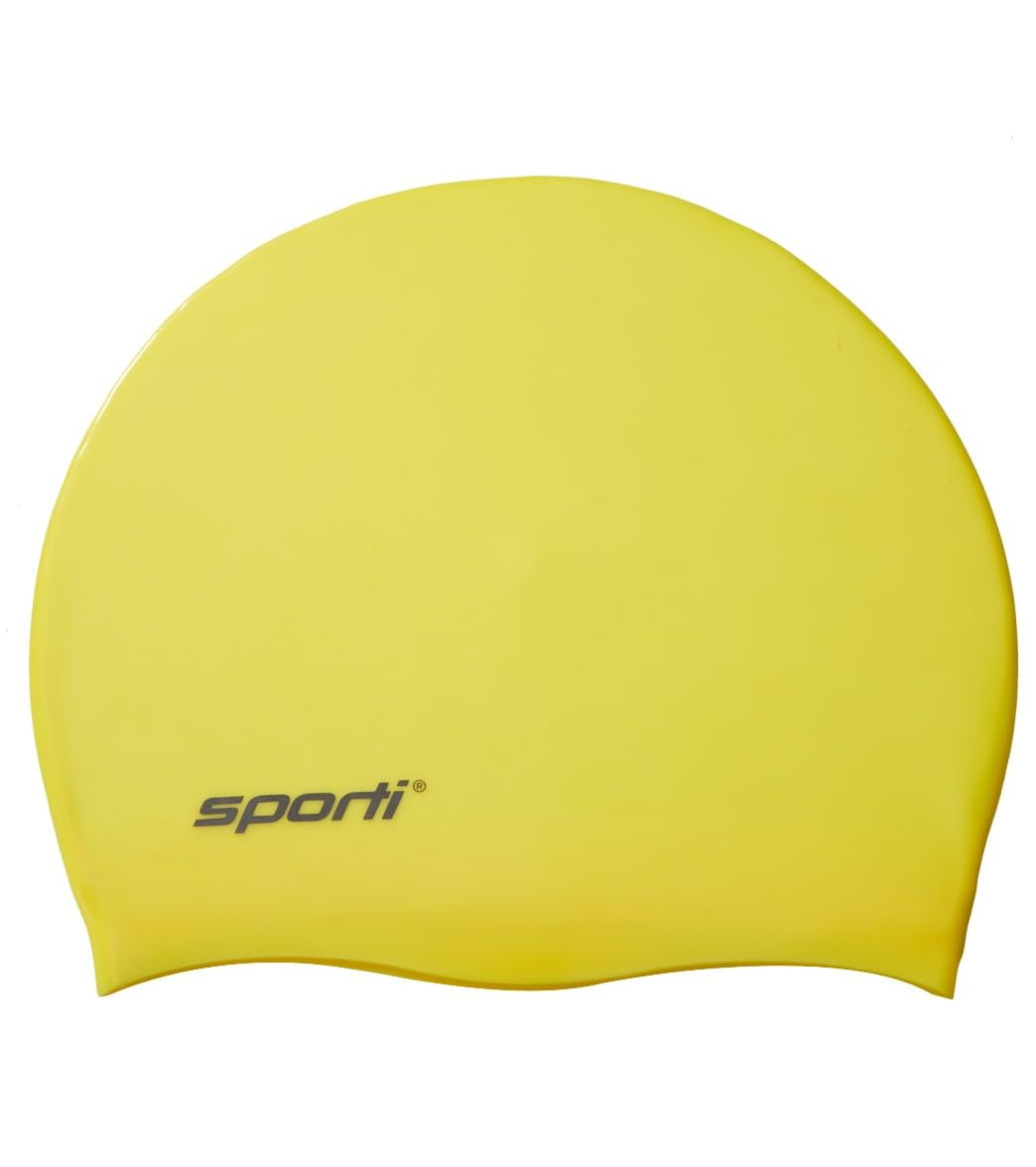 Sporti Neon Silicone Swim Cap - Snug Fit, Anti-Slip, Latex-Free ...
