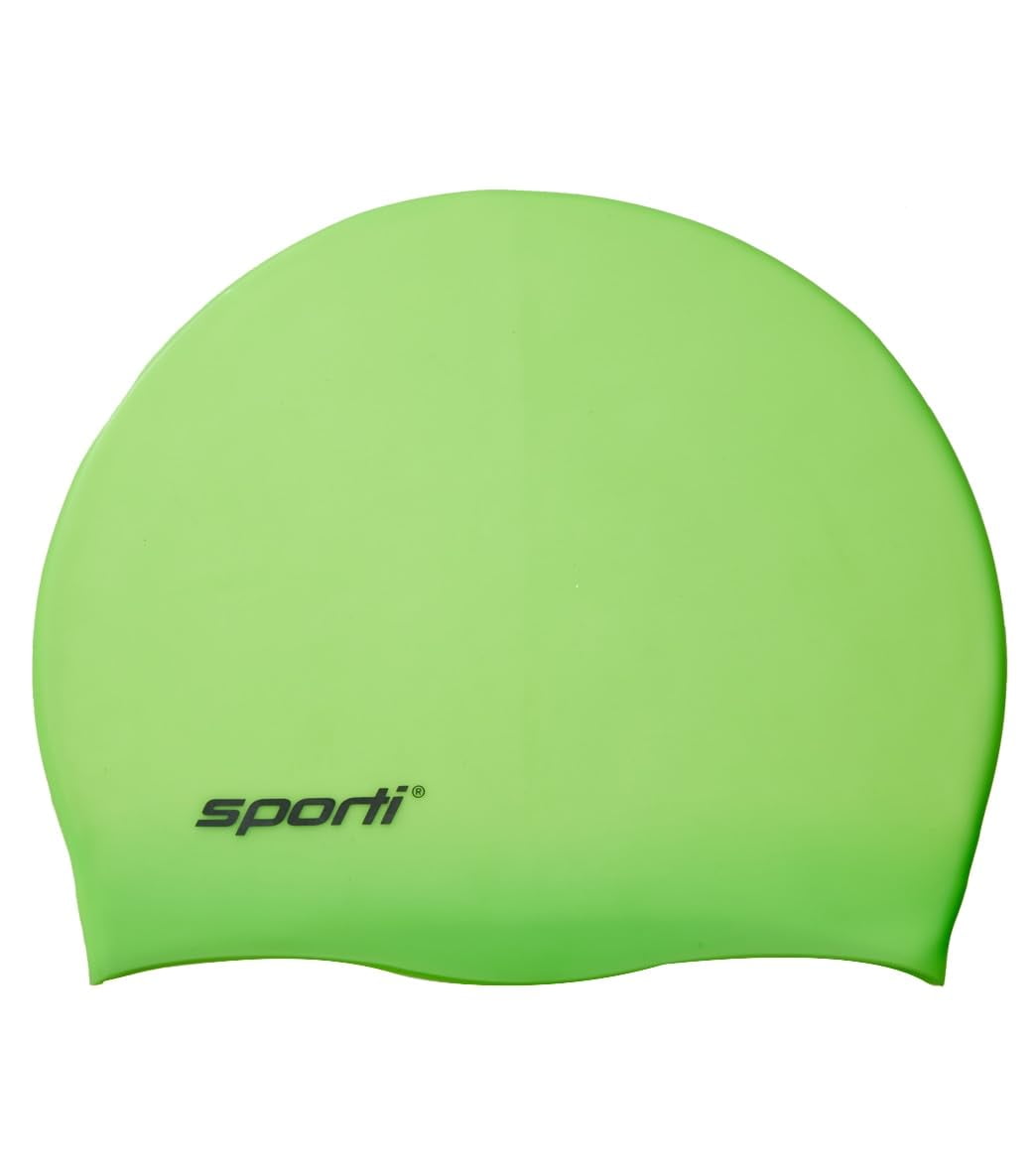 Sporti Neon Silicone Swim Cap - Snug Fit, Anti-Slip, Latex-Free ...