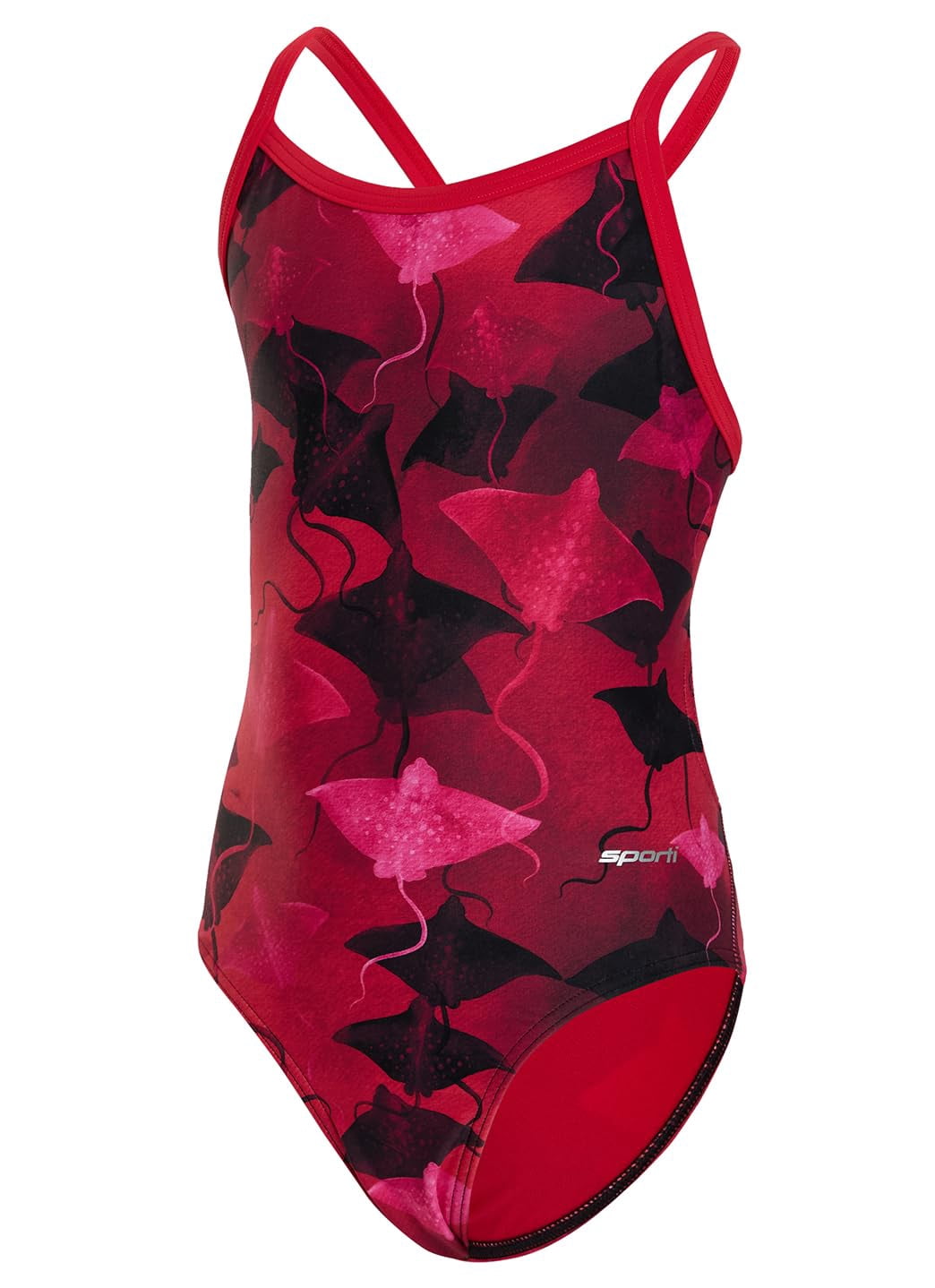 Sporti Stingray Fever Thin Strap One Piece Swimsuit, Unpadded, High Cut ...