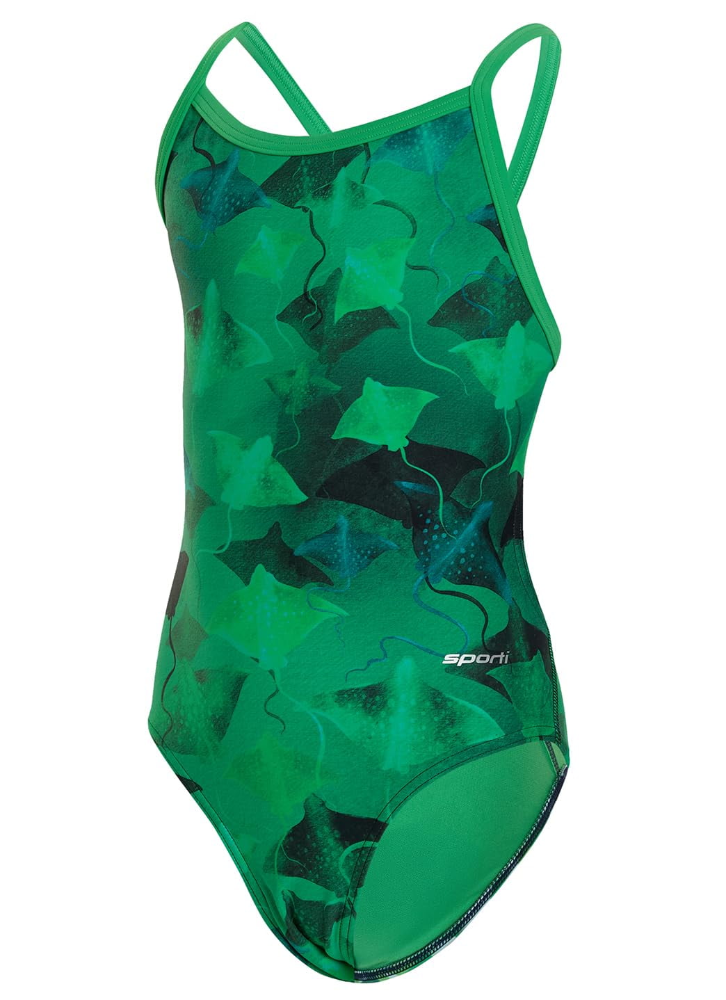 Sporti Stingray Fever Thin Strap One Piece Swimsuit, Unpadded, High Cut ...