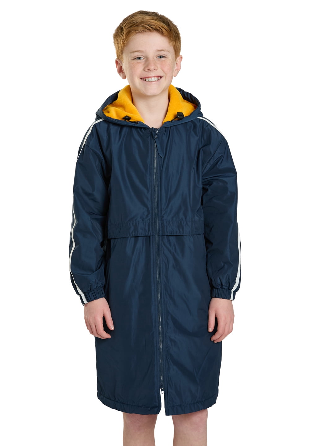 Sporti Striped Fleece-Lined Swim Parka Youth, Water-Resistant, Plush ...