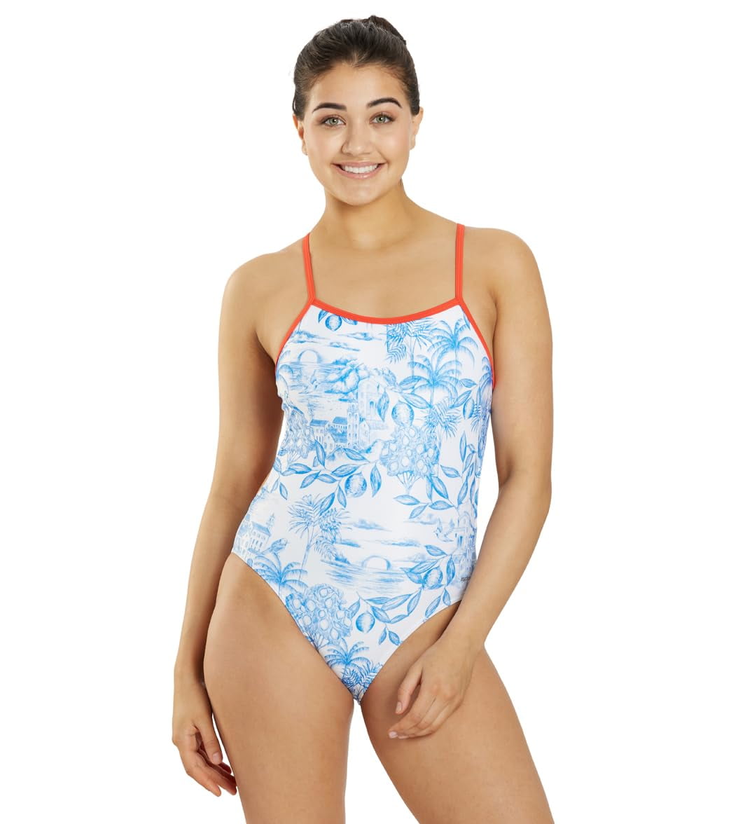 Sporti x Emma Weyant Riviera Micro Back One Piece Swimsuit, High Cut, Unpadded (Women’s ...