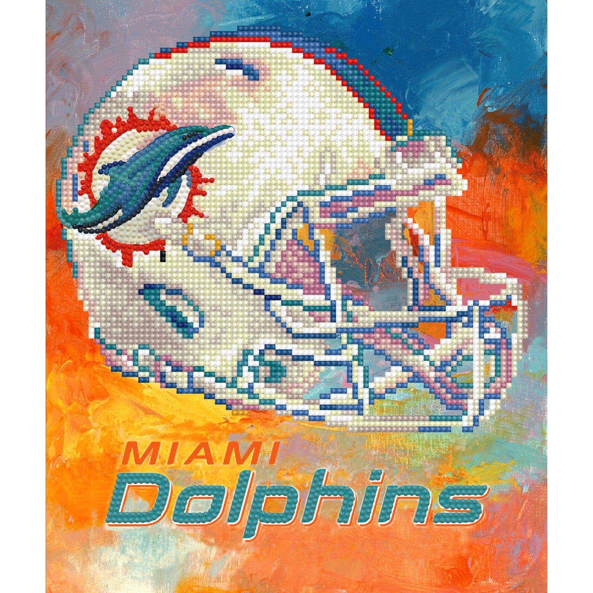 Miami Dolphins Diamond Art Craft Kit - Walmart.com