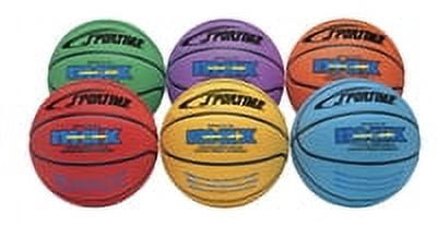 Sportime Official Size Men's Basketballs, 29.5 Inch, Set of 6, Rubber ...