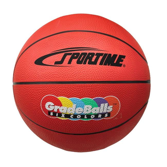 Sportime 11-Inch Gradeball Rubber Mini Basketball, Red - Walmart.com