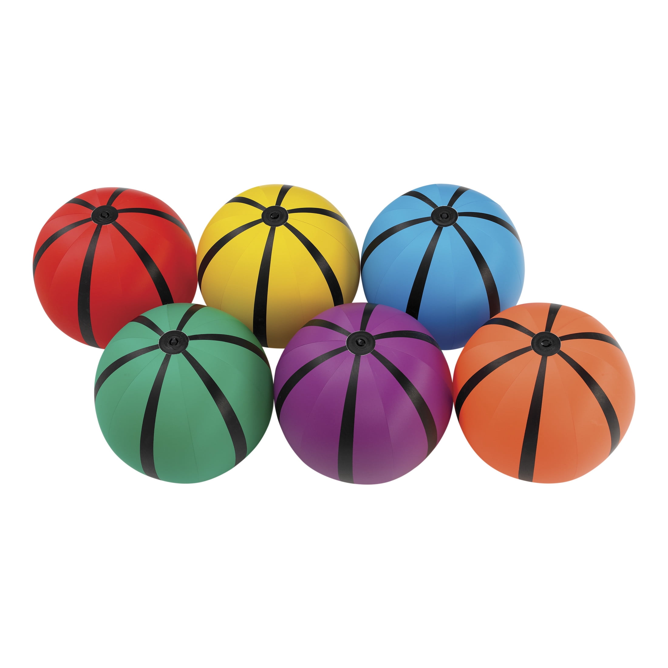 Sportime Heavy-Duty Beach Balls, 16 Inches, Assorted Colors, Set of 6 ...