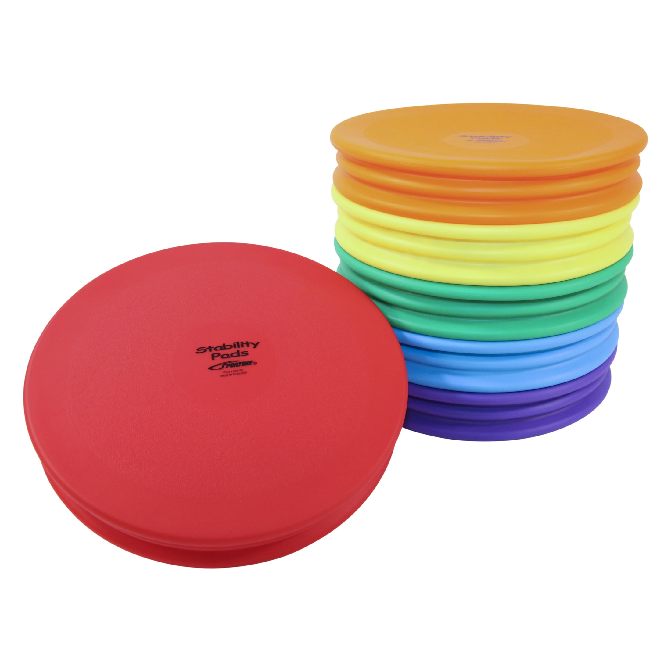 Sportime StabilityPads, 12-3/4 Inches, Assorted Colors, Set of 6 ...