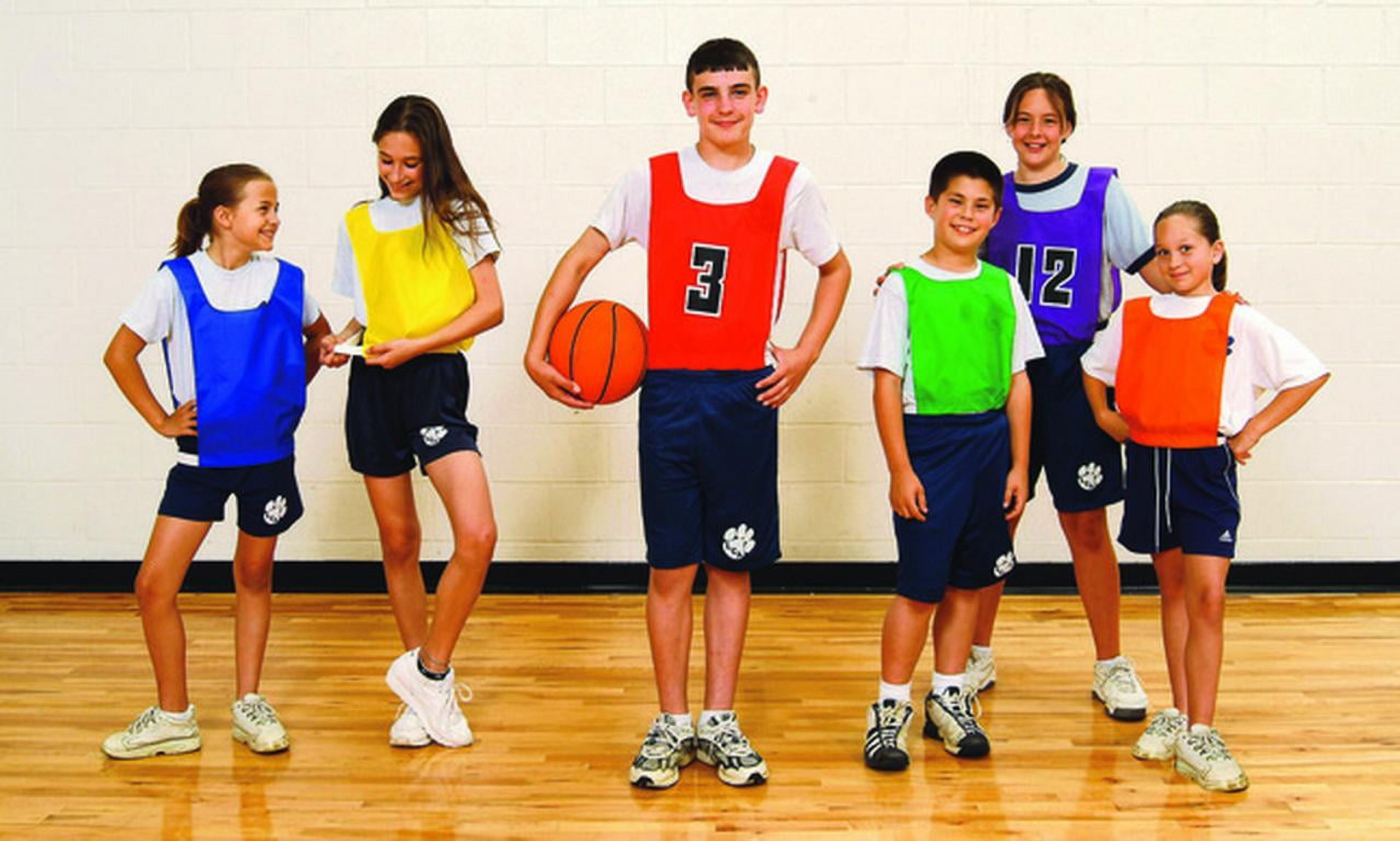 Sportime Youth Pinnie, 18 x 11 Inches, Grades PreK to 3rd, Red ...