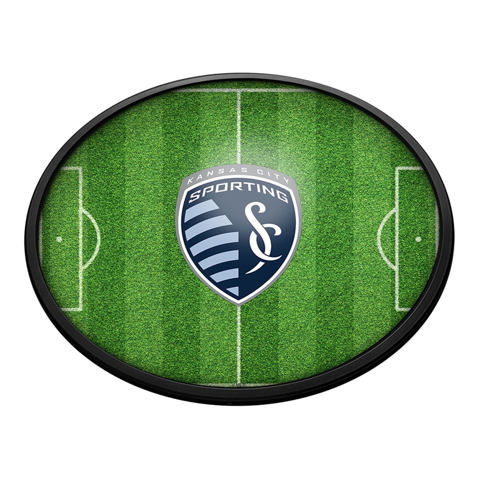 Sporting Kansas City 18'' x 14'' Slimline Illuminated Field Oval Wall ...