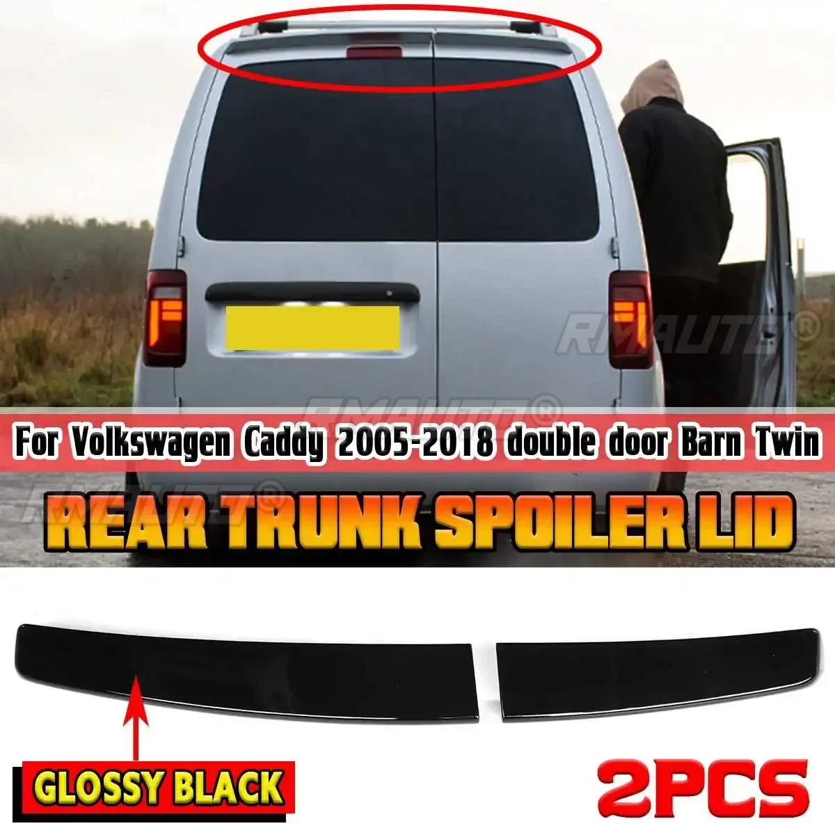 Sportline Style Car Rear Wing Trunk Lip For Volkswagen For VW Caddy ...