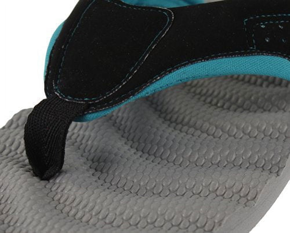 Sporto Women's Beach Comfort Flip Flops Sandals - Black and Gray ...