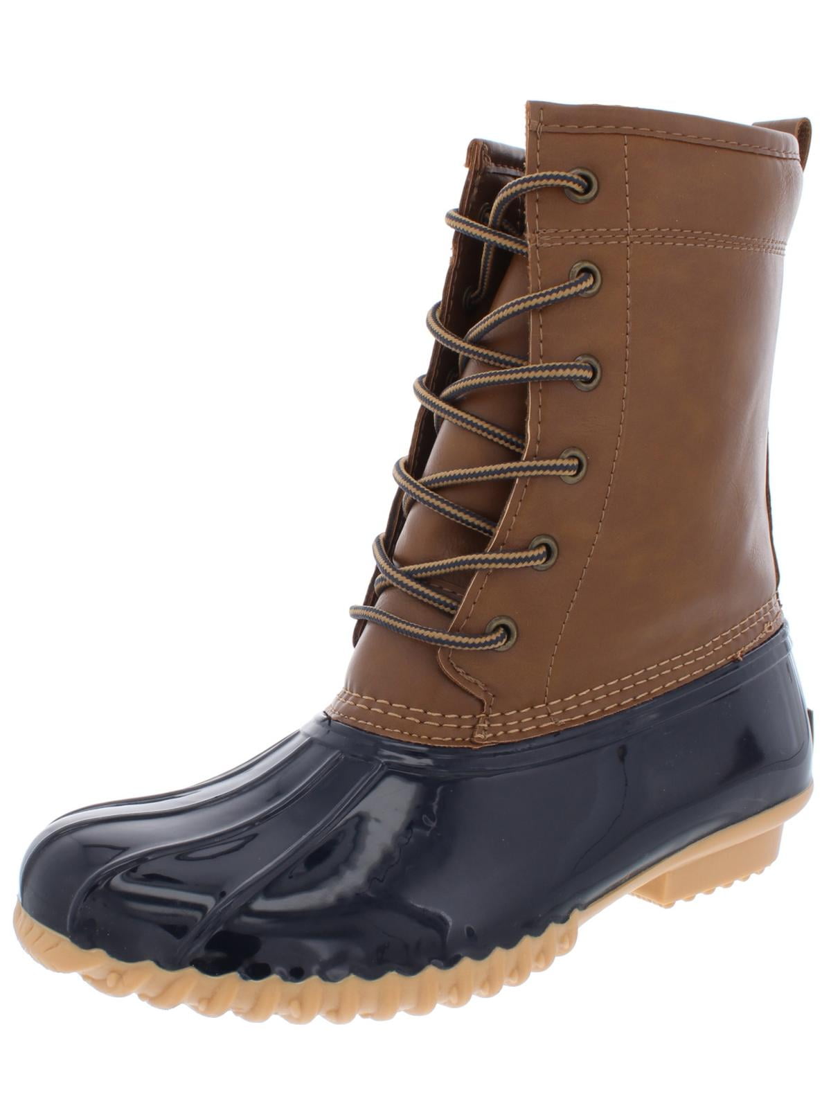 Sporto Womens Ariel Faux Leather Ankle Rain Boots - Walmart.com