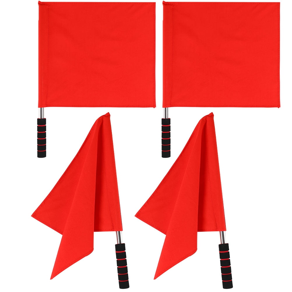 Sports Accessory Referee Flag for Competition Signal Flags Red Cloth 4 Pcs - Walmart.com